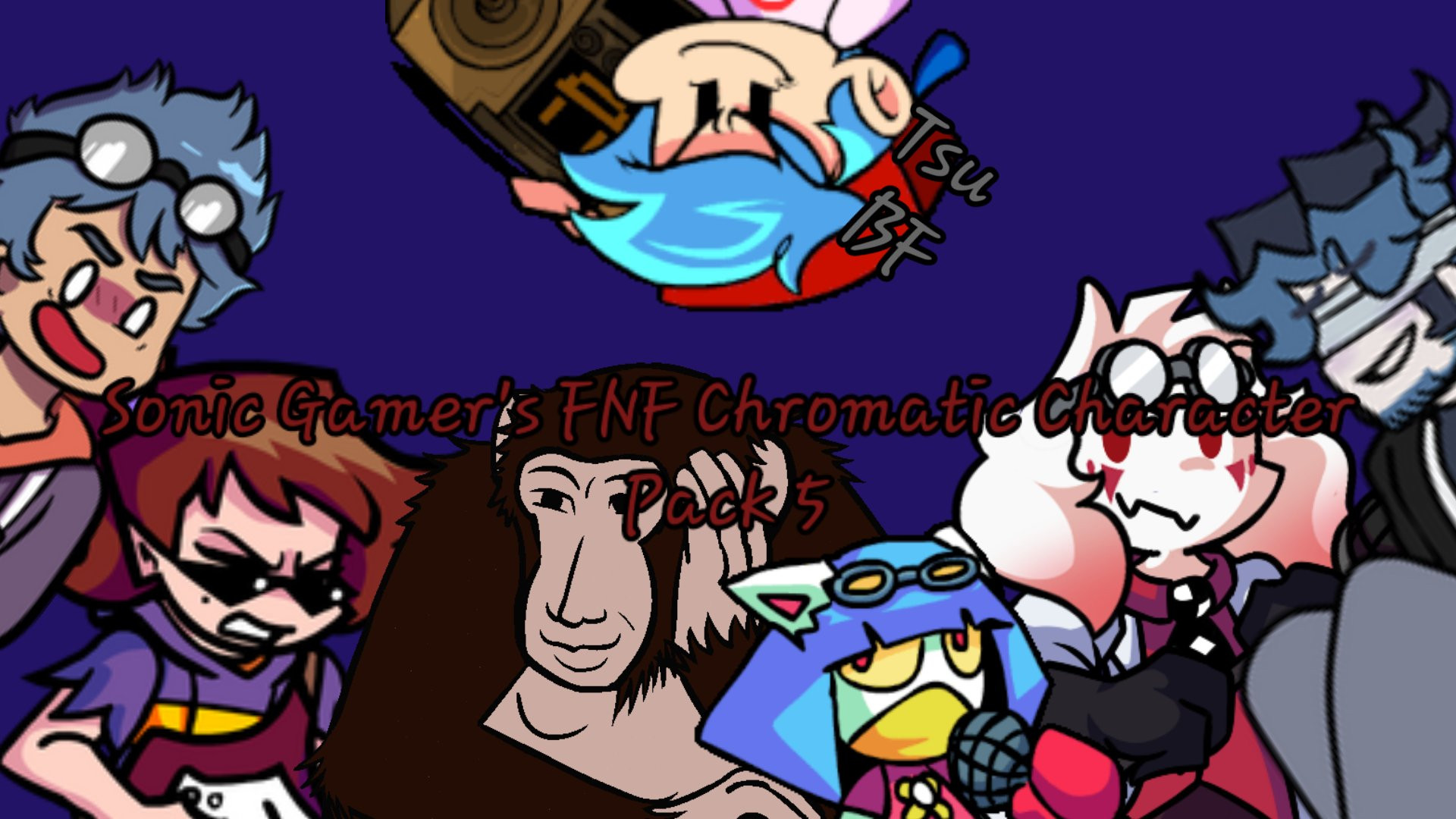 Sonic Gamers Fnf Chromatic Character Pack [friday Night Funkin