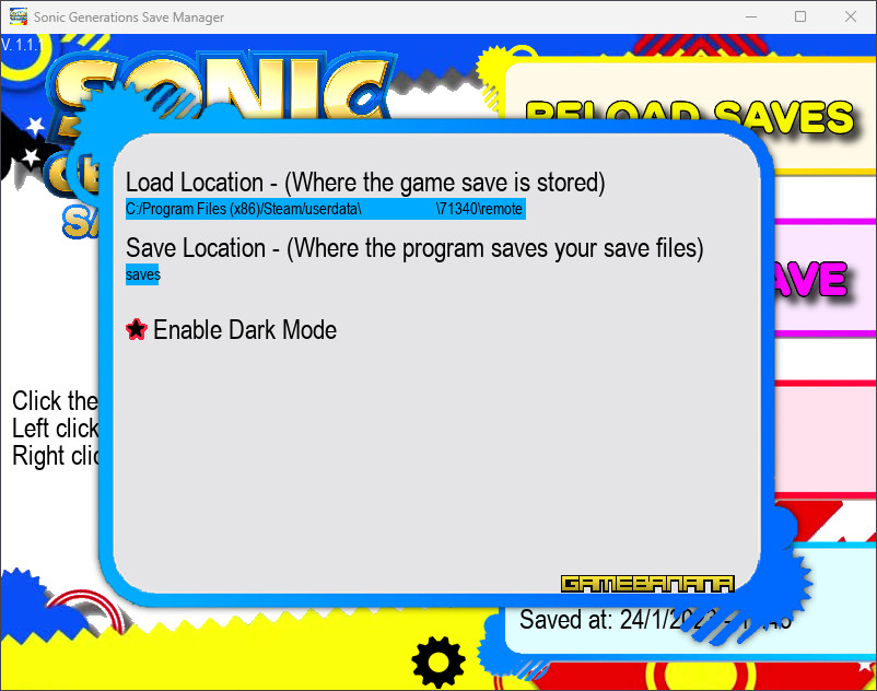 Sonic Generations Save Manager Modding Tool for Sonic Generations (2011 ...