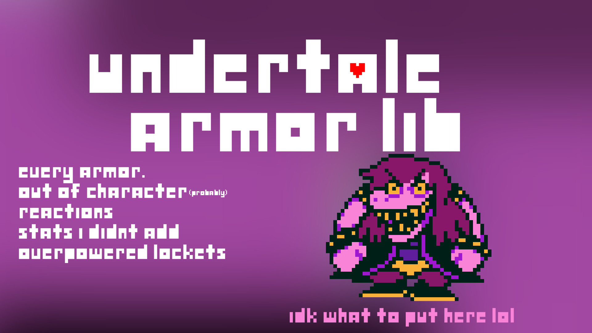 Undertale Armors Library Modding Tool for Kristal | Kristal Modding Tools