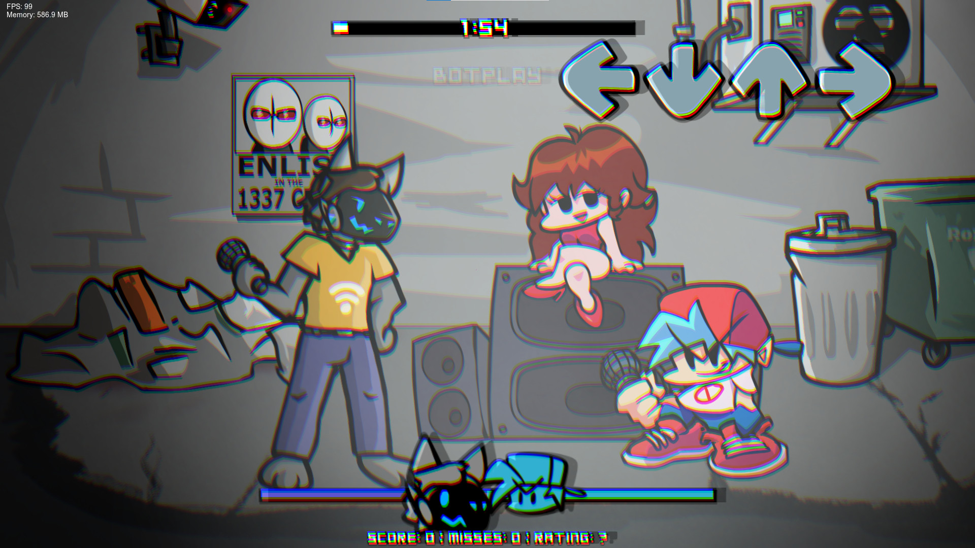 Moving Chromatic aberration Shader For PE Modding Tool for Friday Night Funkin' | FNF Modding Tools