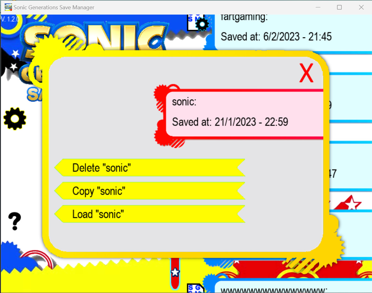 Sonic Generations Save Manager Modding Tool for Sonic Generations (2011 ...