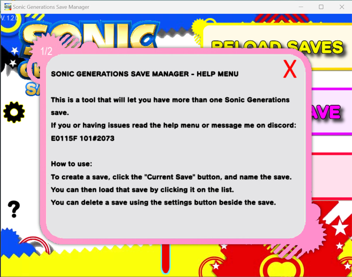 Sonic Generations Save Manager Modding Tool for Sonic Generations (2011 ...