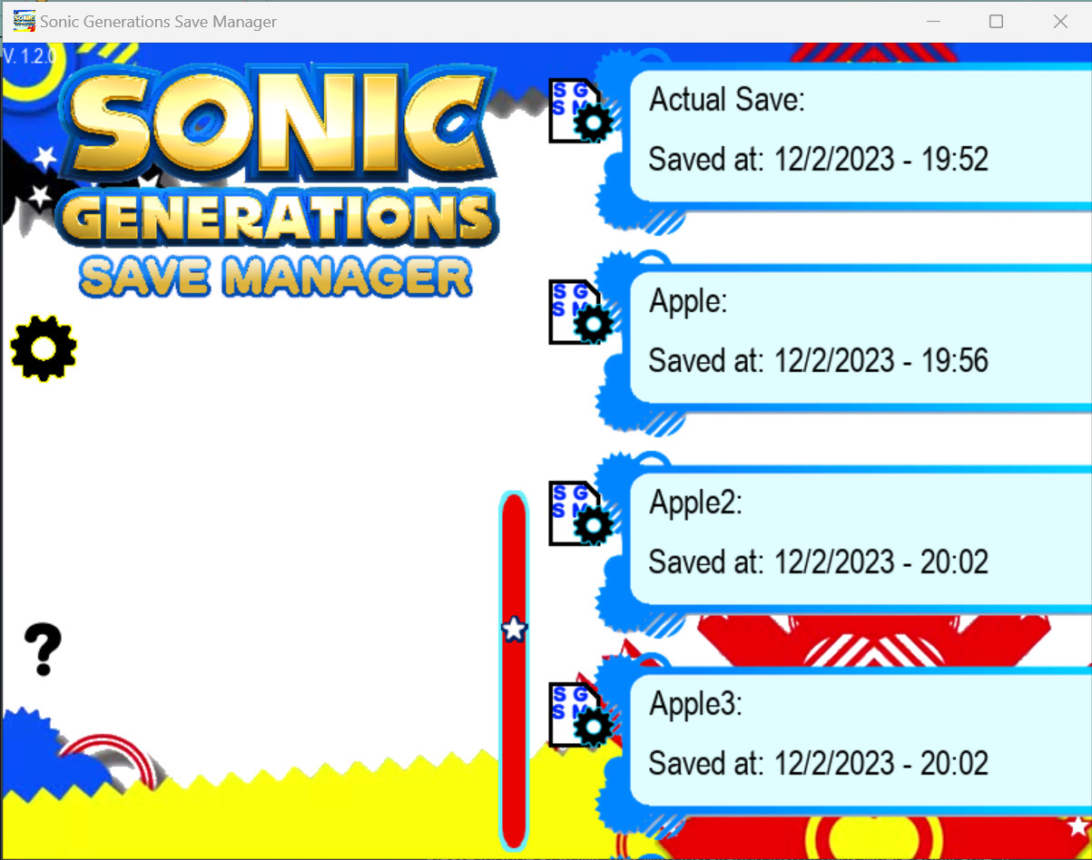 Sonic Generations Save Manager Modding Tool for Sonic Generations (2011 ...