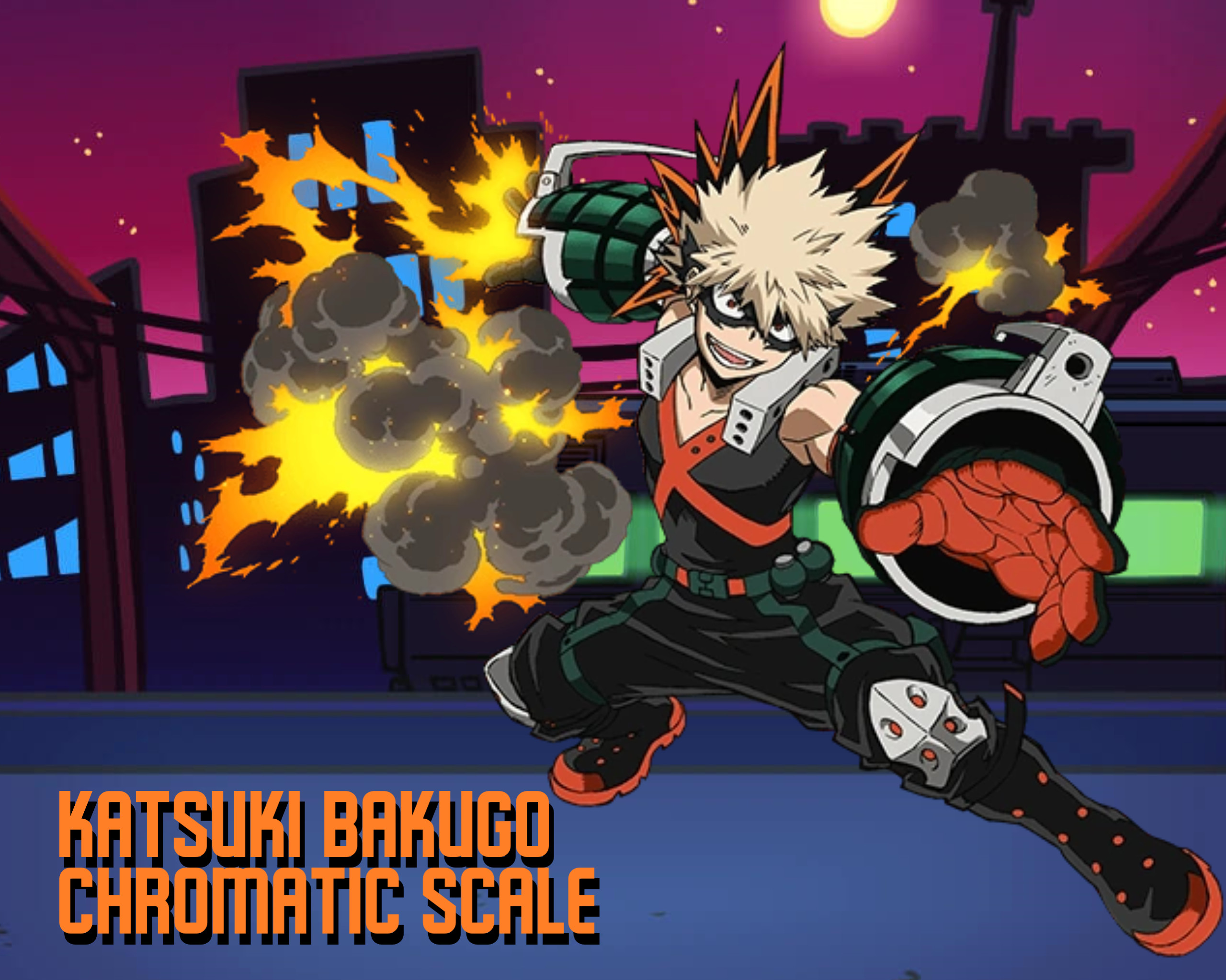 Katsuki Bakugo CHROMATIC SCALE Modding Tool for Friday Night Funkin ...