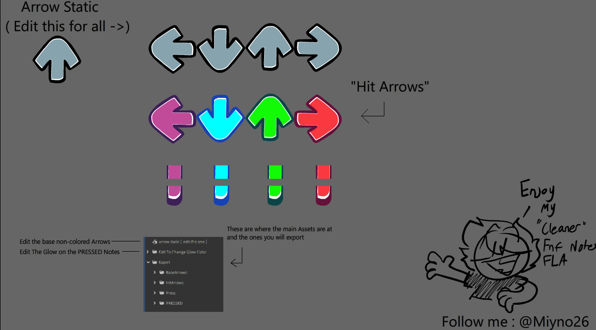 Organized Notes FLA ( FIXED SYMBOLS & EASY EDIT ) Modding Tool for ...