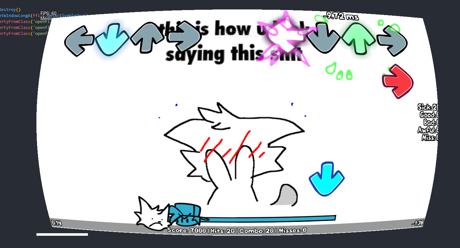 [PE 0.6] Transparent Window Script Modding Tool for Friday Night Funkin' | FNF Modding Tools