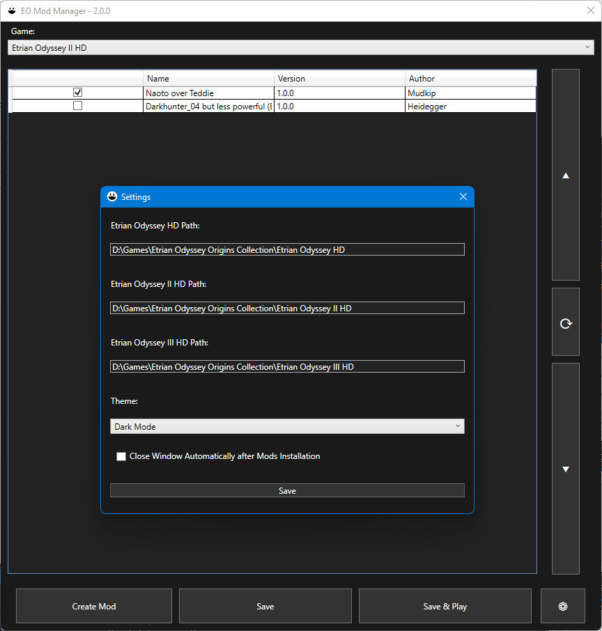 Etrian Odyssey Mod Manager Modding Tool for Etrian Odyssey II HD ...