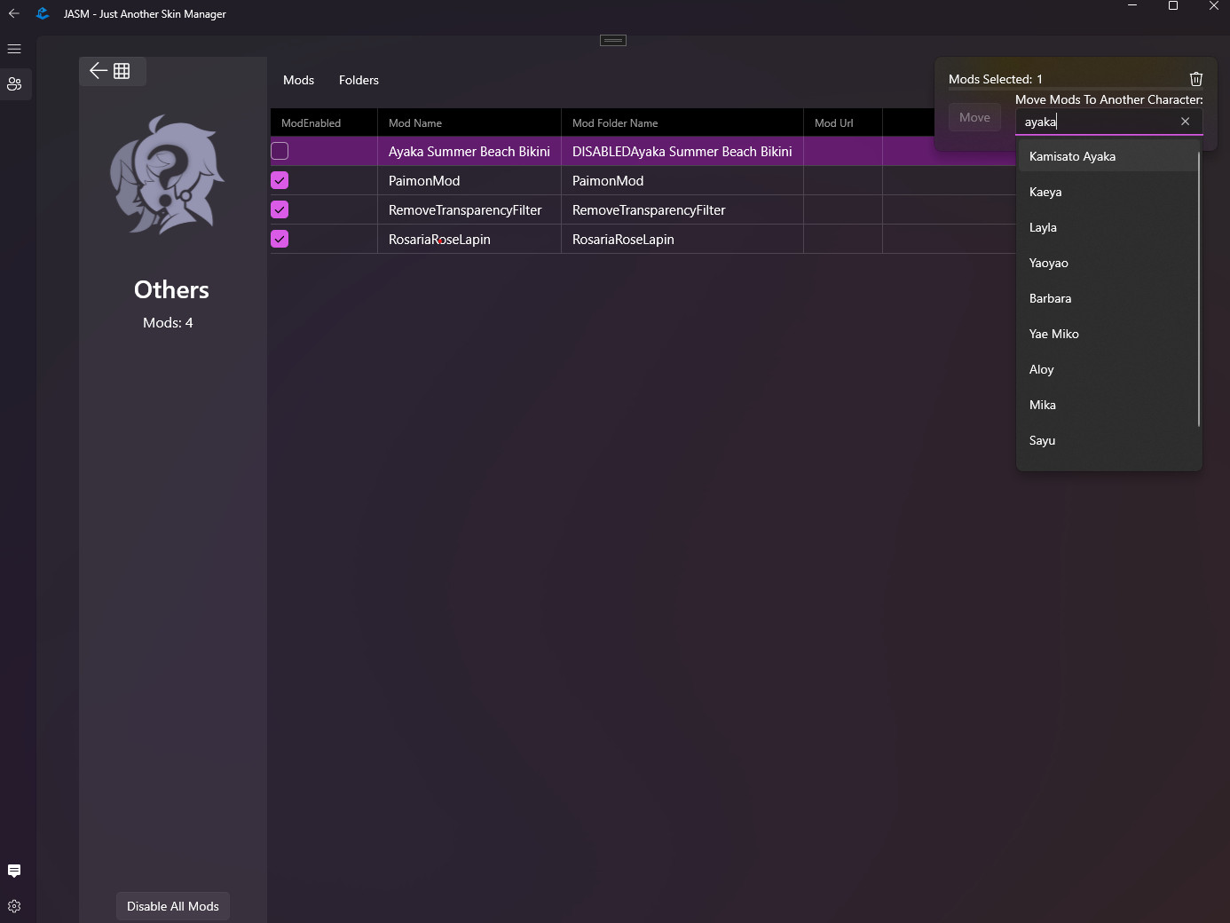 JASM - Just Another Skin Manager Modding Tool for Genshin Impact | GI ...