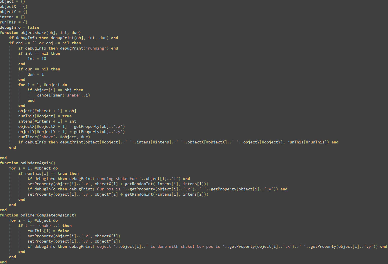 Shake Object Lua Script Modding Tool for Friday Night Funkin' | FNF Modding Tools