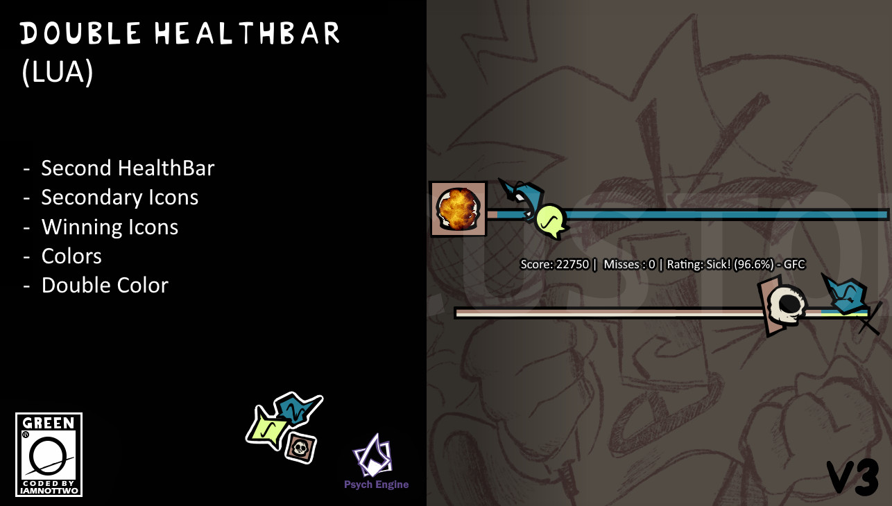 Double Healthbar and Double Color (LUA) Modding Tool for Friday Night ...