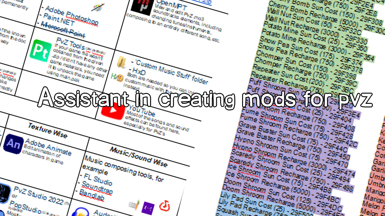 Assistant in creating mods for pvz Modding Tool for Plants vs. Zombies | PVZ Modding Tools