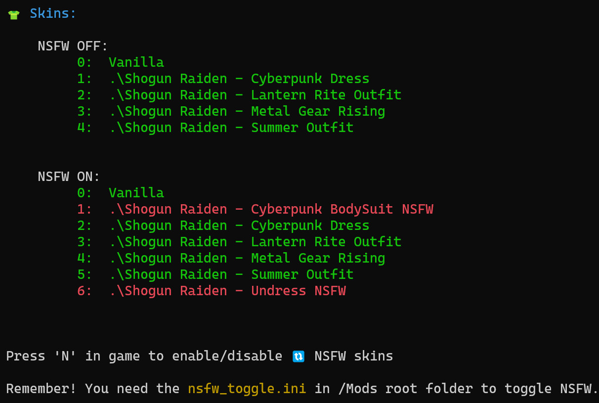 NSFW ON/OFF Toggle for Merged Skins Modding Tool for Genshin Impact | GI Modding Tools