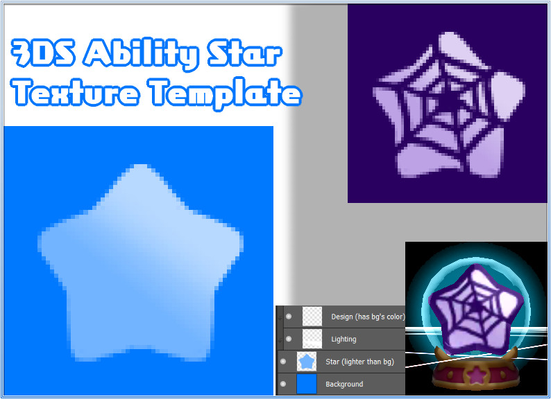 Ability Star Texture Template Modding Tool for Kirby: Triple Deluxe ...