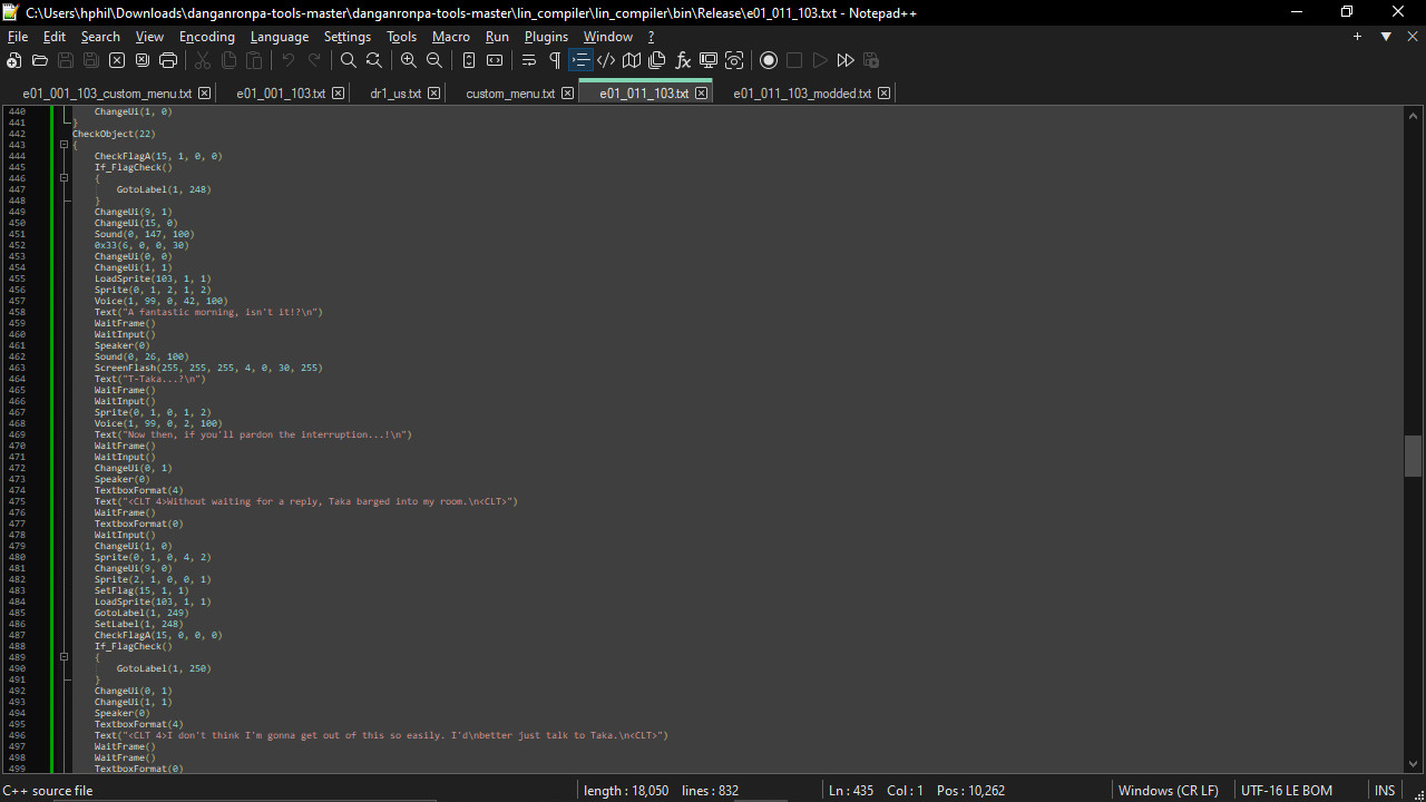 Lin Compiler Modding Tool for Danganronpa: Trigger Happy Havoc | DR1 Modding Tools