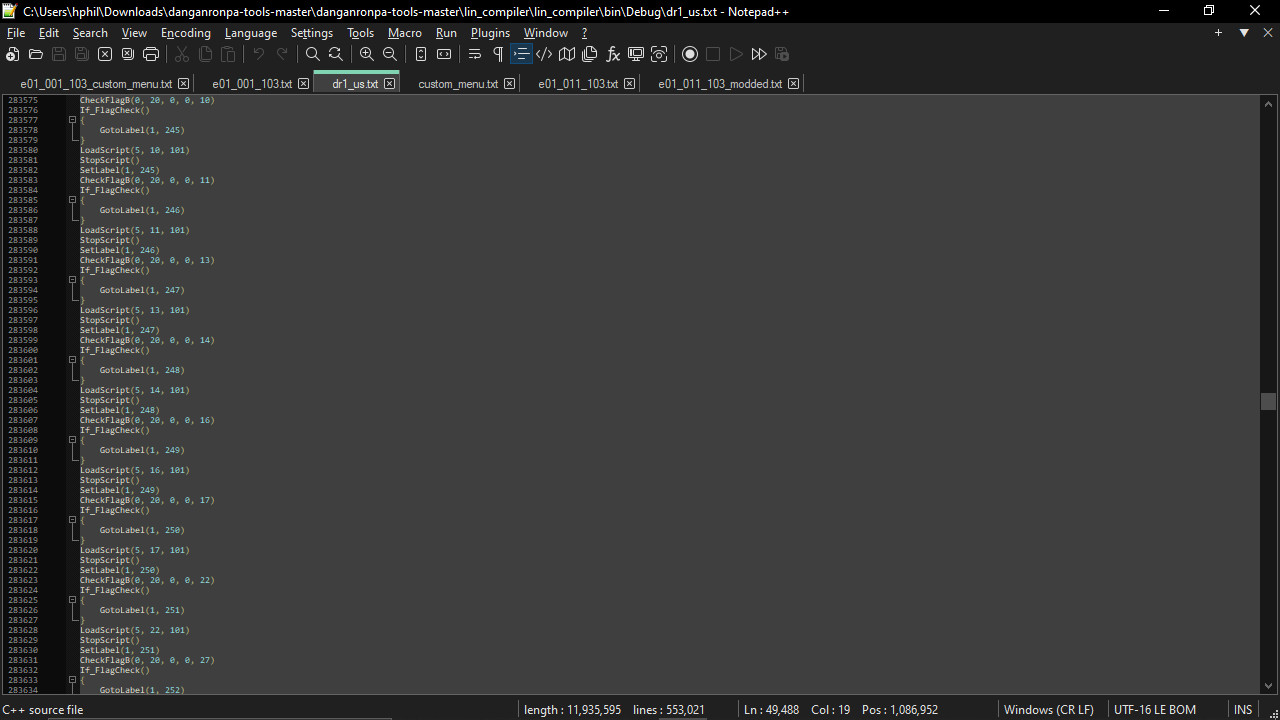 Lin Compiler Modding Tool for Danganronpa: Trigger Happy Havoc | DR1 Modding Tools