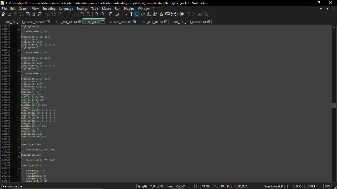 Lin Compiler Modding Tool for Danganronpa: Trigger Happy Havoc | DR1 Modding Tools