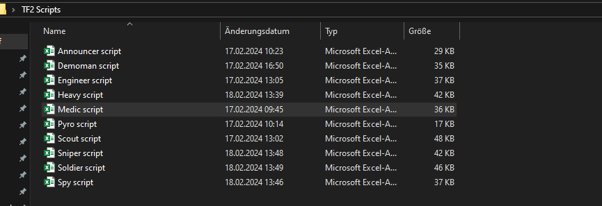 Voiceline scripts for all classes Modding Tool for Team Fortress 2 | TF2 Modding Tools