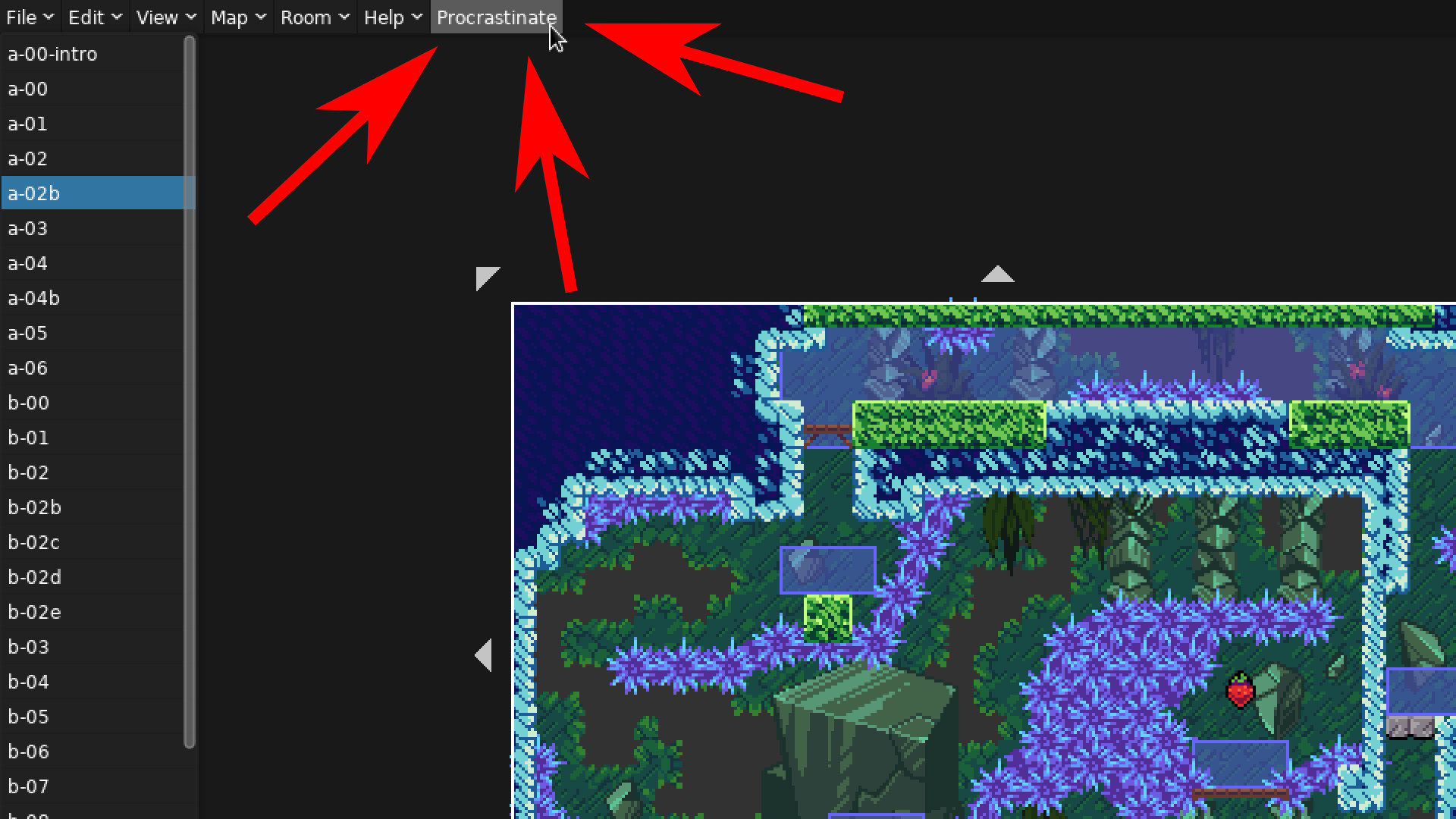 Procrastination Helper Modding Tool for Celeste | Celeste Modding Tools