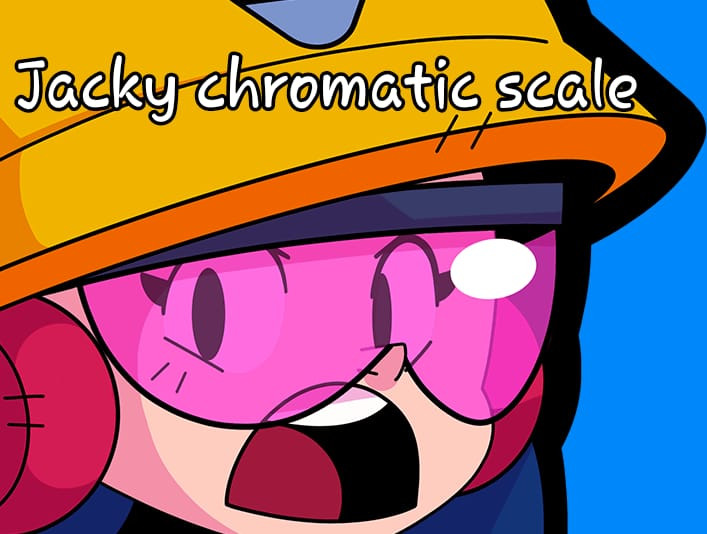 Jacky (from brawl stars) chromatic scale Modding Tool for Friday Night ...