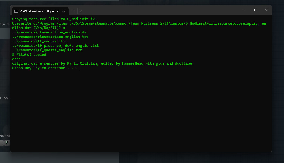 Mod Limit Fixer/Updater Modding Tool for Team Fortress 2 | TF2 Modding Tools