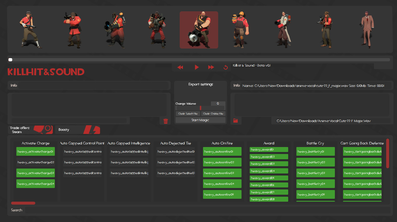KillHit & Sound Modding Tool for Team Fortress 2 | TF2 Modding Tools