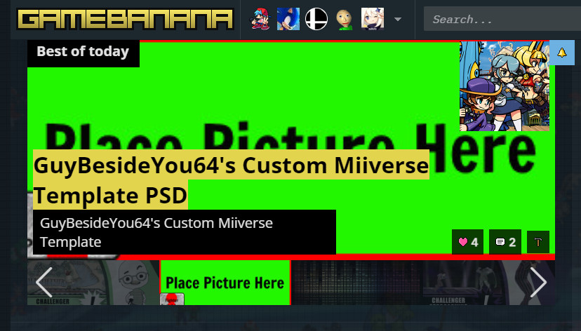GuyBesideYou64's Custom Miiverse Template PSD Modding Tool for Super ...