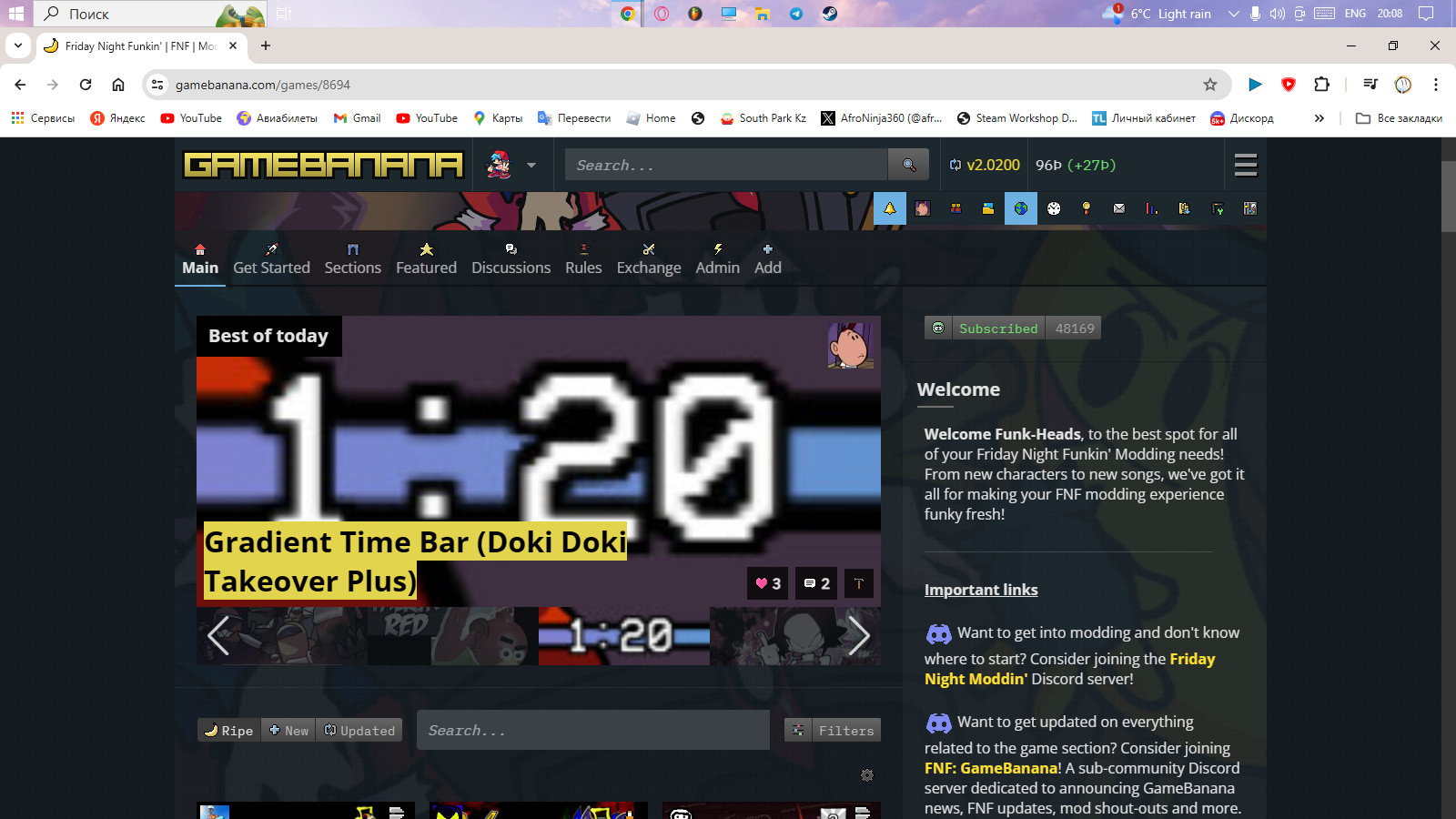 Gradient Time Bar (Like Doki Doki Takeover Plus) Modding Tool for Friday Night Funkin' | FNF ...