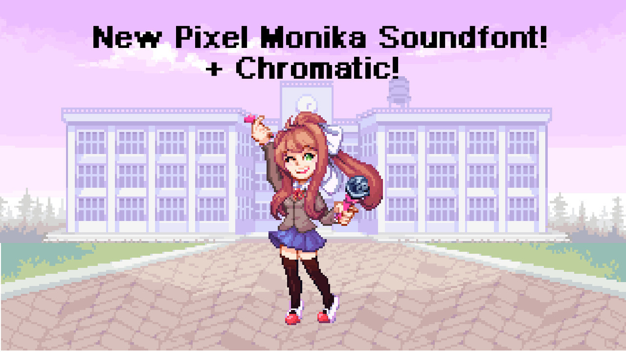 Pixel Monika Chromatic Scale (+ Soundfont) Modding Tool for Friday Night Funkin' | FNF Modding Tools