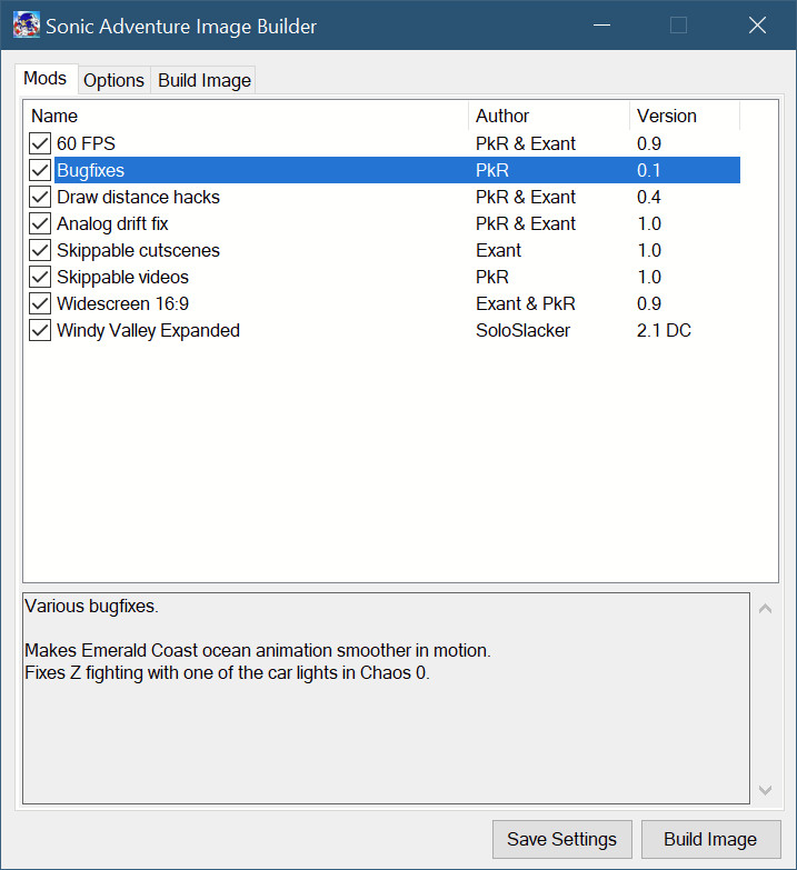 Sonic Adventure ImageBuider Modding Tool for Sonic Adventure (1998) | SA(DC) Modding Tools