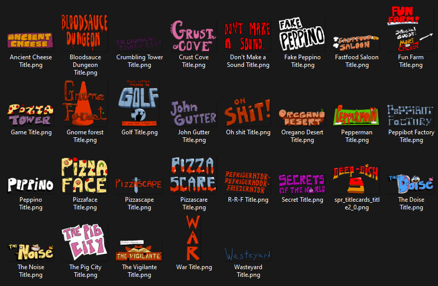 Titlecard Level Names Modding Tool for Pizza Tower | PT Modding Tools