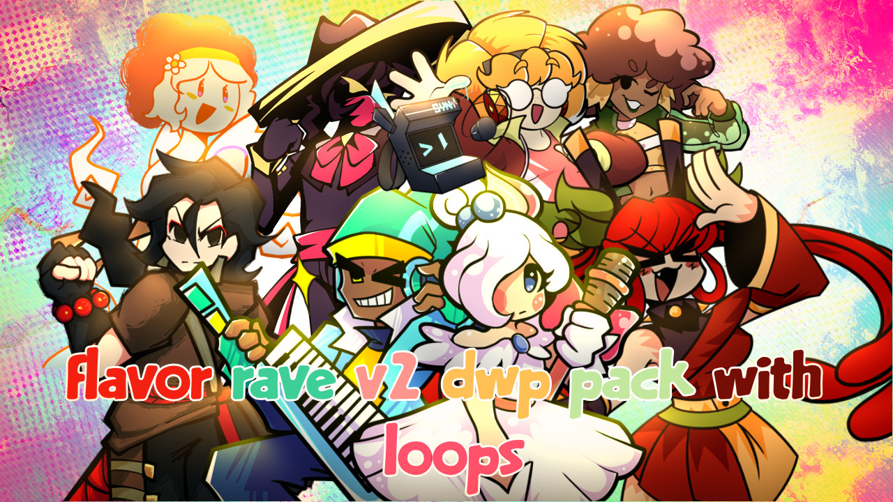 Flavor Rave V2.5 DWP Pack With Loops Modding Tool for Friday Night Funkin' | FNF Modding Tools