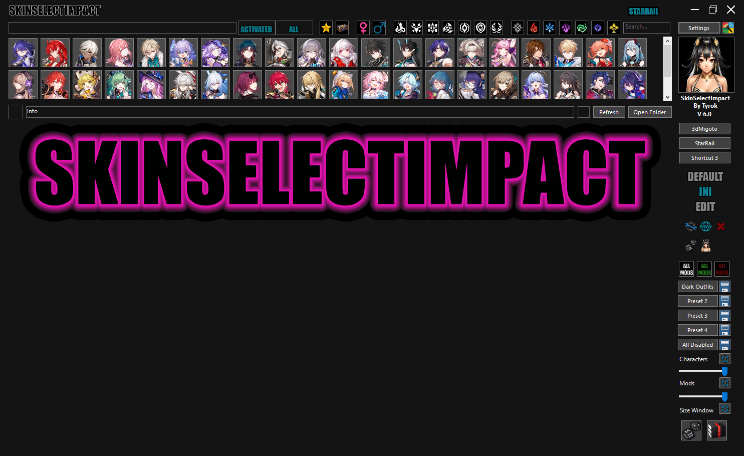 SkinSelectImpact for StarRail Modding Tool for Honkai Star Rail | HSR Modding Tools