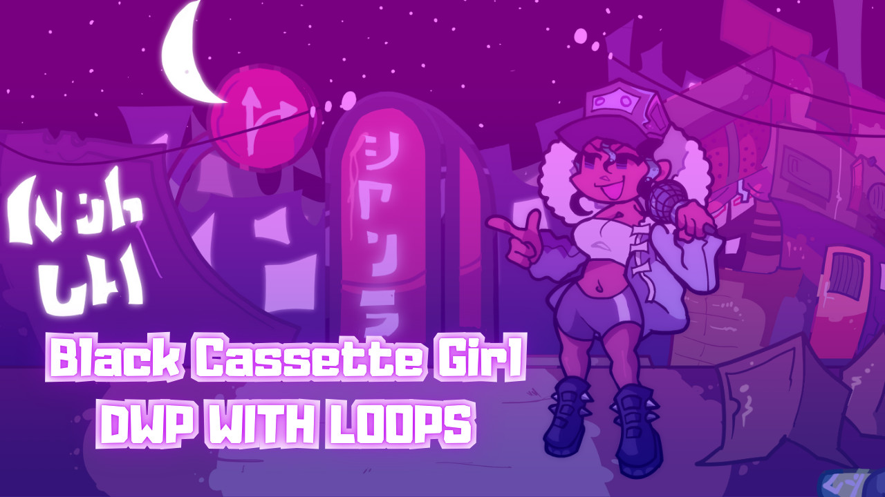 Black Cassette Girl DWP WITH LOOPS Modding Tool for Friday Night Funkin' | FNF Modding Tools