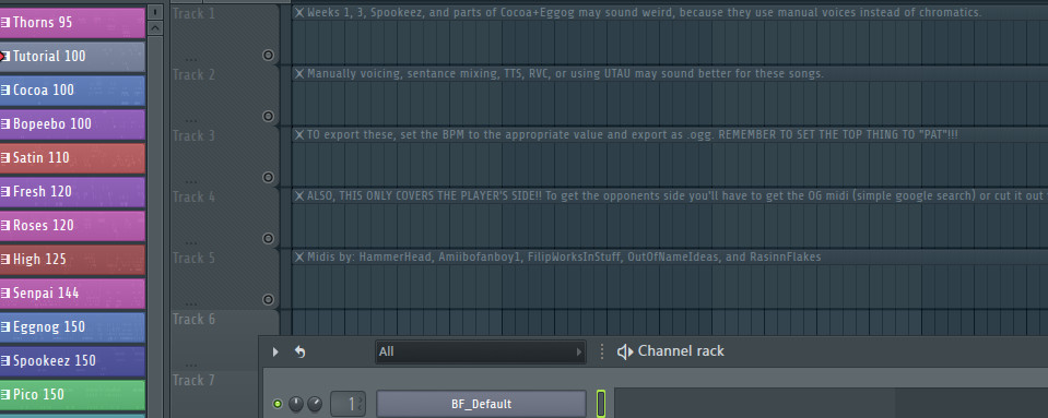 Basegame Player Vocal track FLP Modding Tool for Friday Night Funkin ...
