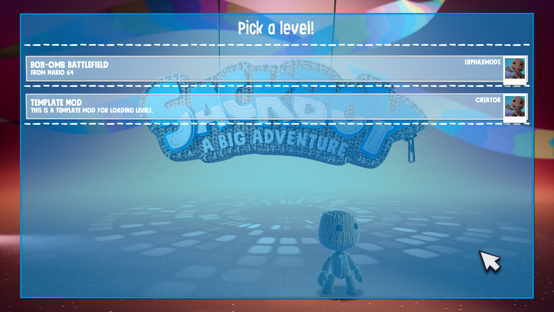 SABA Mod Loader Modding Tool for Sackboy: A Big Adventure | Sackboy ...