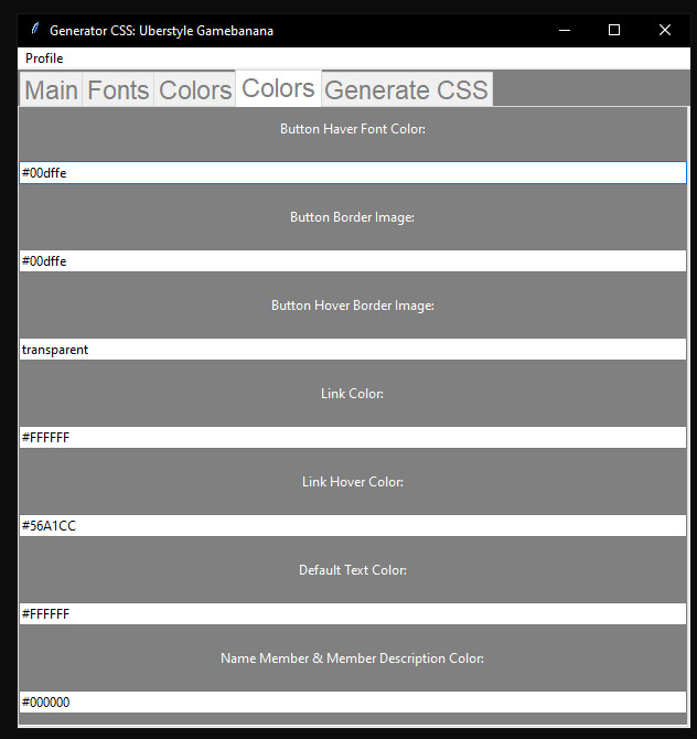 Generator CSS Uberstyle Gamebanana Modding Tool for GameBanana | GB Modding Tools
