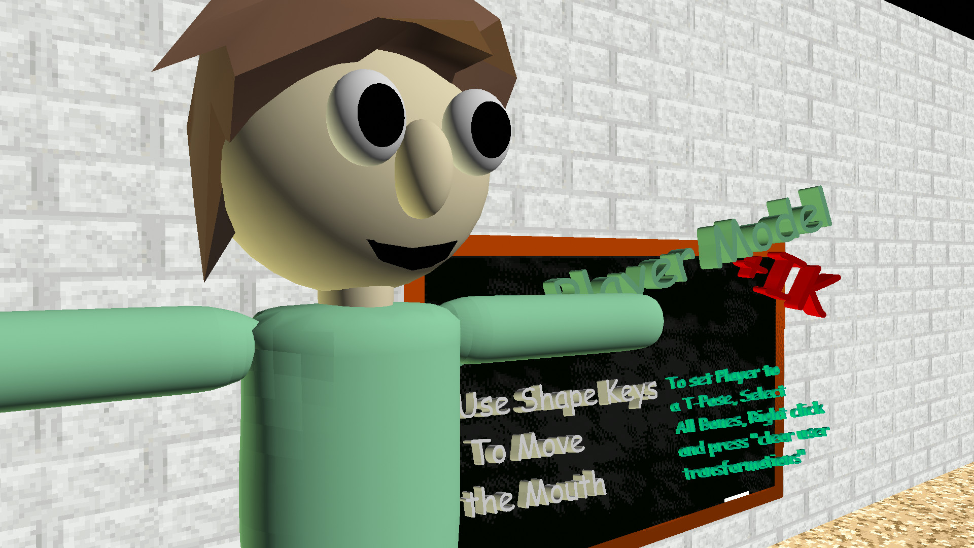 Baldi's Basics Player Model For Blender (outdated) Modding Tool for Baldi's Basics | Baldi ...