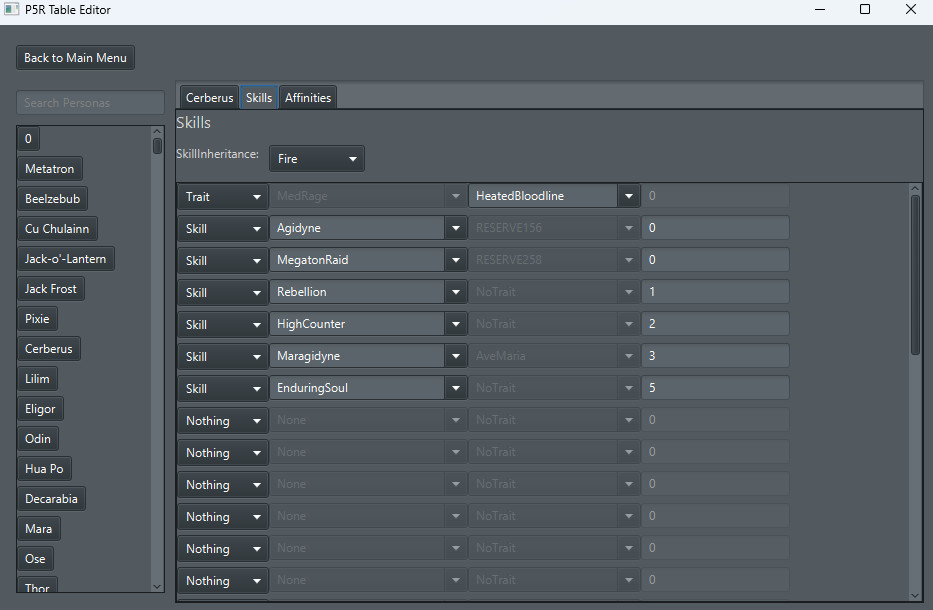 Persona 5 Royal Table Editor Modding Tool for Persona 5 Royal (PC) | P5R (PC) Modding Tools