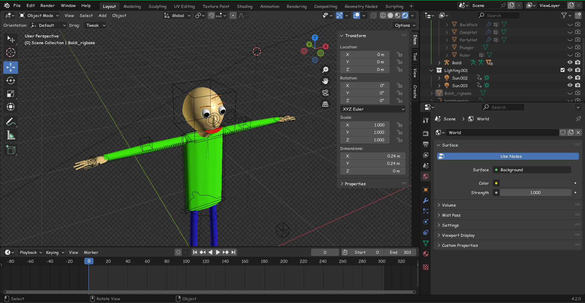 Anim8or Lighting for Blender Modding Tool for Baldi's Basics | Baldi Modding Tools