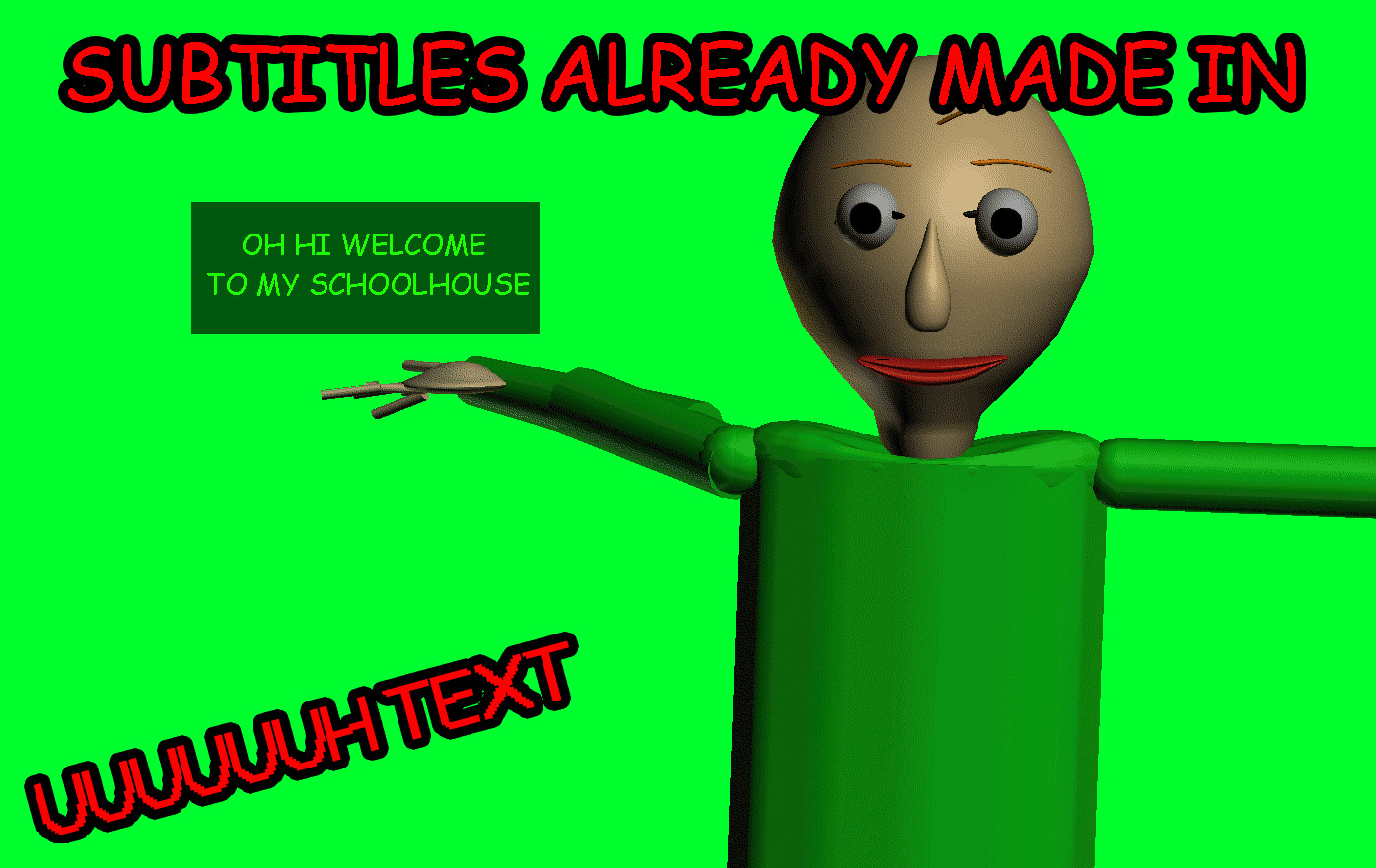 Baldi basics with subtitles in a unity file Modding Tool for Baldi's Basics | Baldi Modding Tools