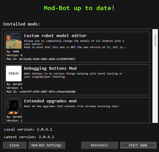 Mod-Bot Modding Tool for Clone Drone in the Danger Zone | CDDZ Modding ...