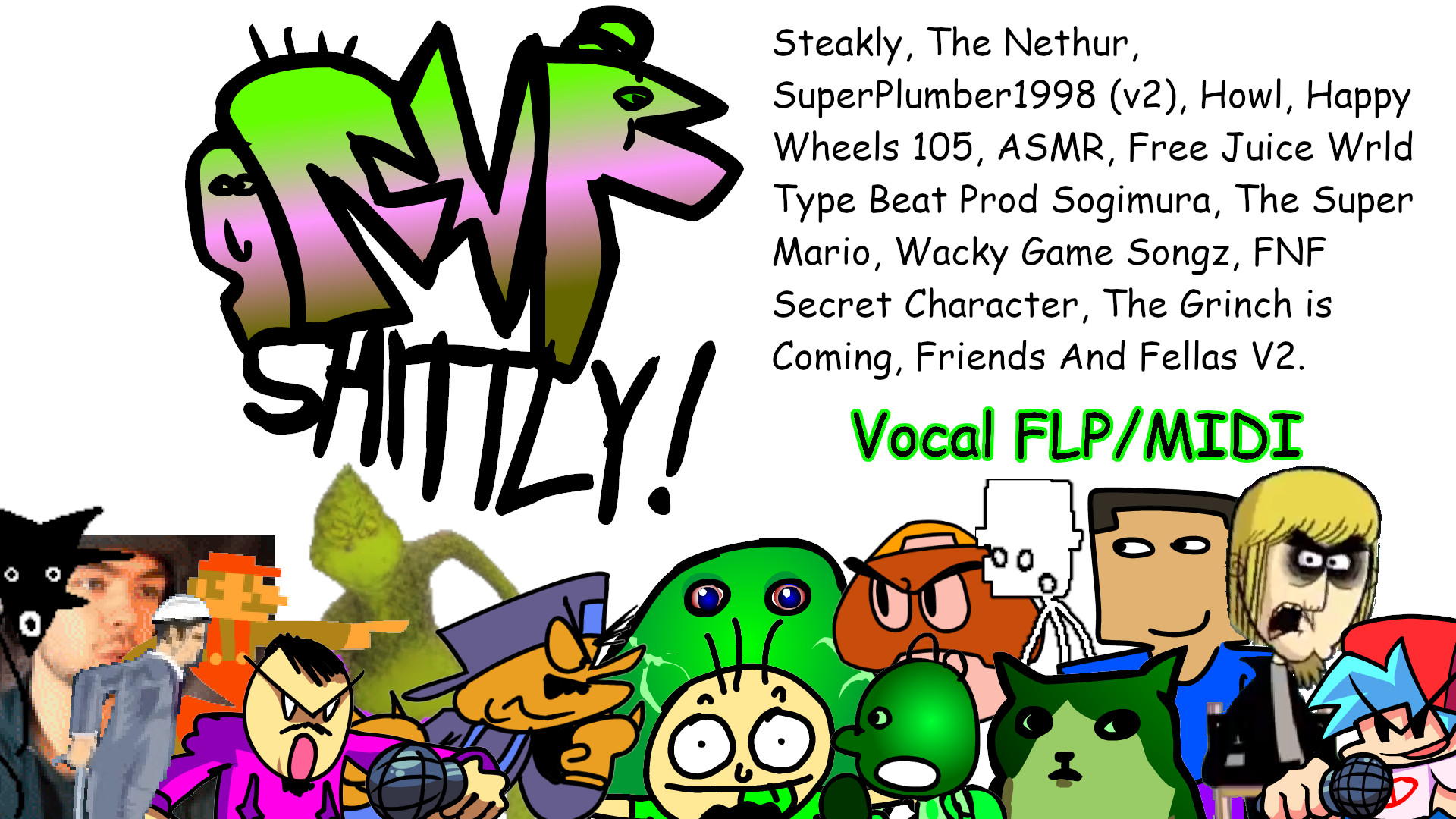 FNF SHITTLY Vocal FLP/MIDI Modding Tool for Friday Night Funkin' | FNF ...