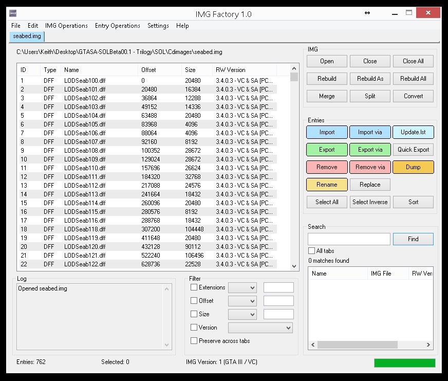 IMG Factory 1.2 Modding Tool for Grand Theft Auto: San Andreas | GTA:SA ...