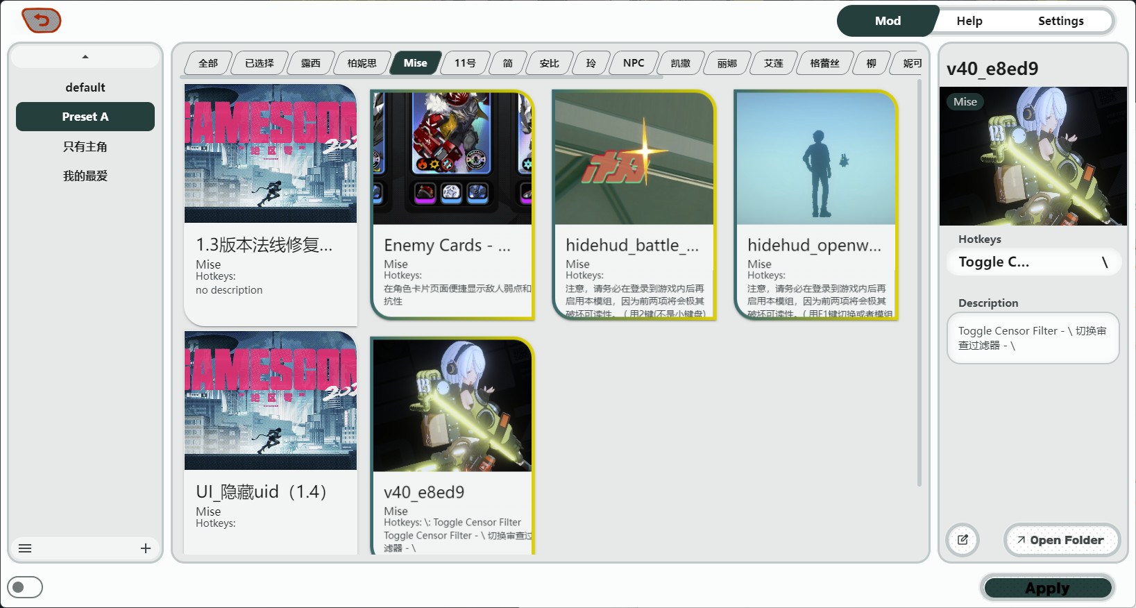 XX Mod Manager v1.3.9-fix1 Modding Tool for Zenless Zone Zero | ZZZ Modding Tools