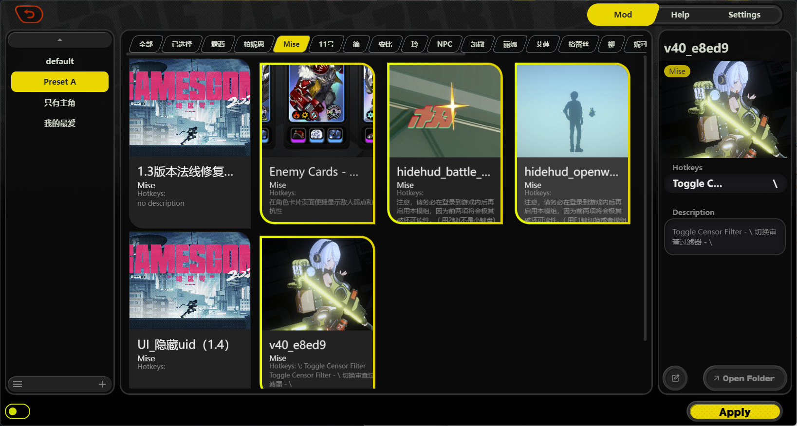 XX Mod Manager v1.3.9-fix1 Modding Tool for Zenless Zone Zero | ZZZ ...