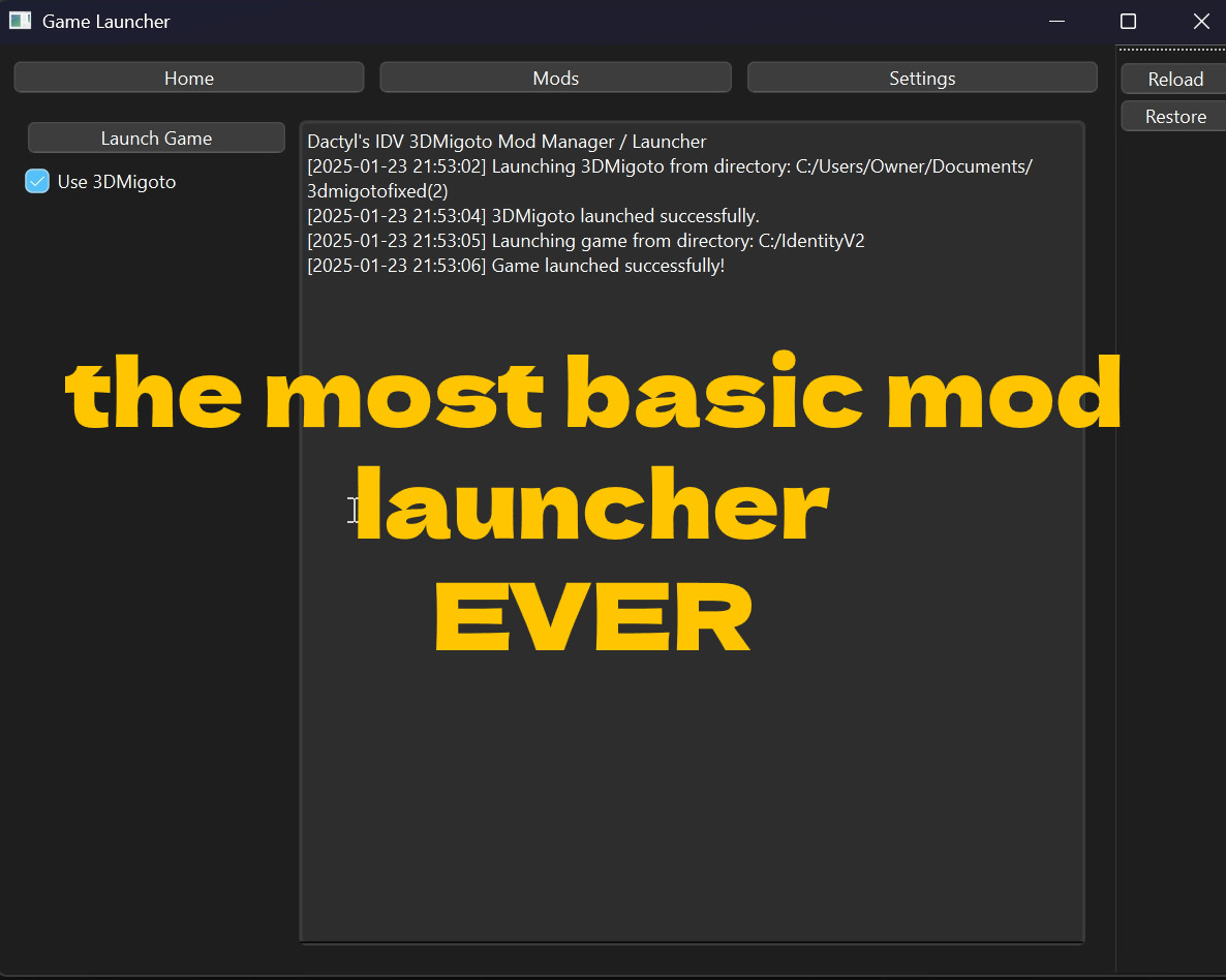 Doll Game Mod Launcher Modding Tool for Identity V | IDV Modding Tools