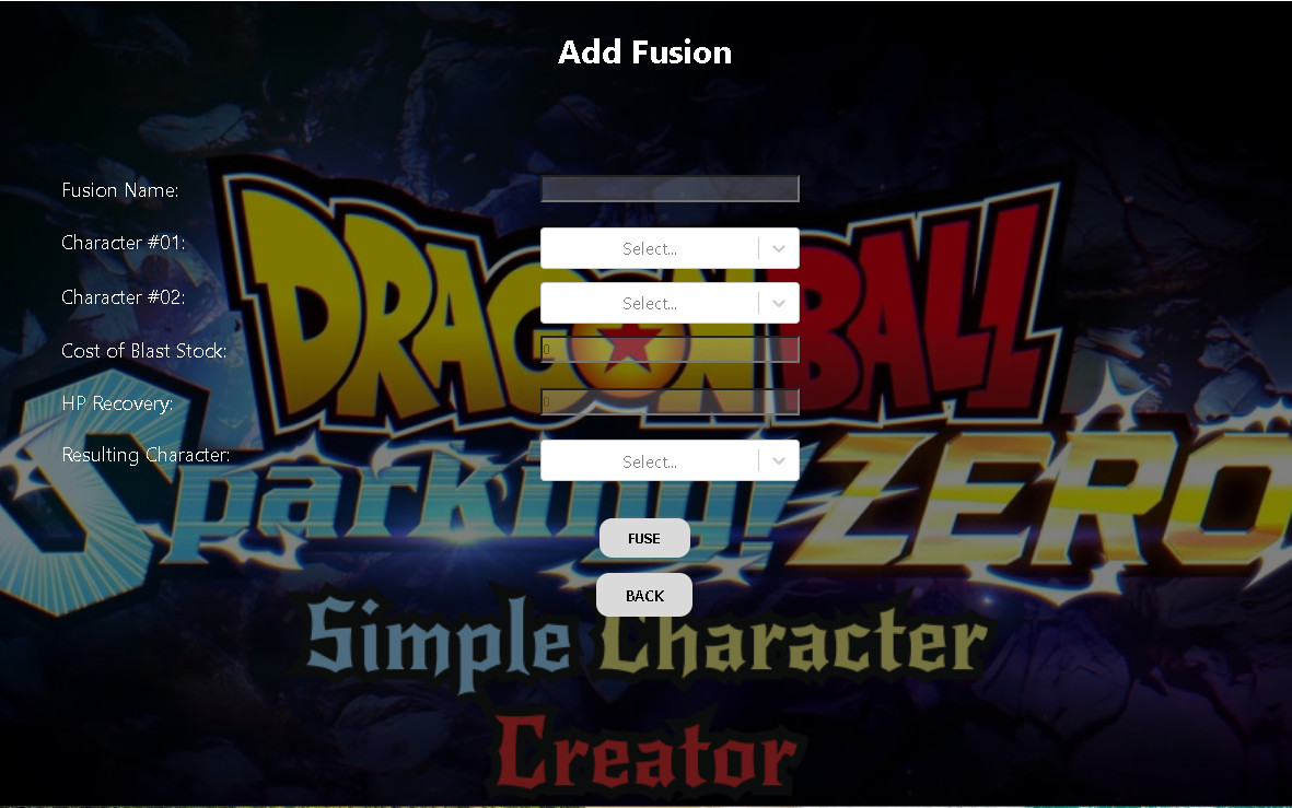 Simple Character Creator Modding Tool for Dragon Ball: Sparking! ZERO ...