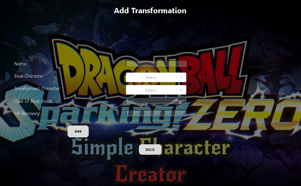 Simple Character Creator Modding Tool for Dragon Ball: Sparking! ZERO | DBSZ Modding Tools