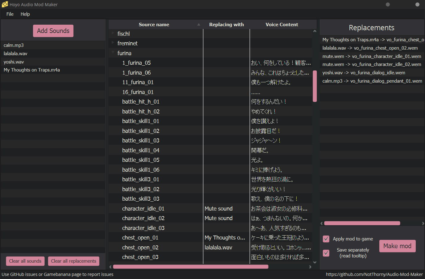 Hoyo Audio Mod Maker Modding Tool for Genshin Impact | GI Modding Tools