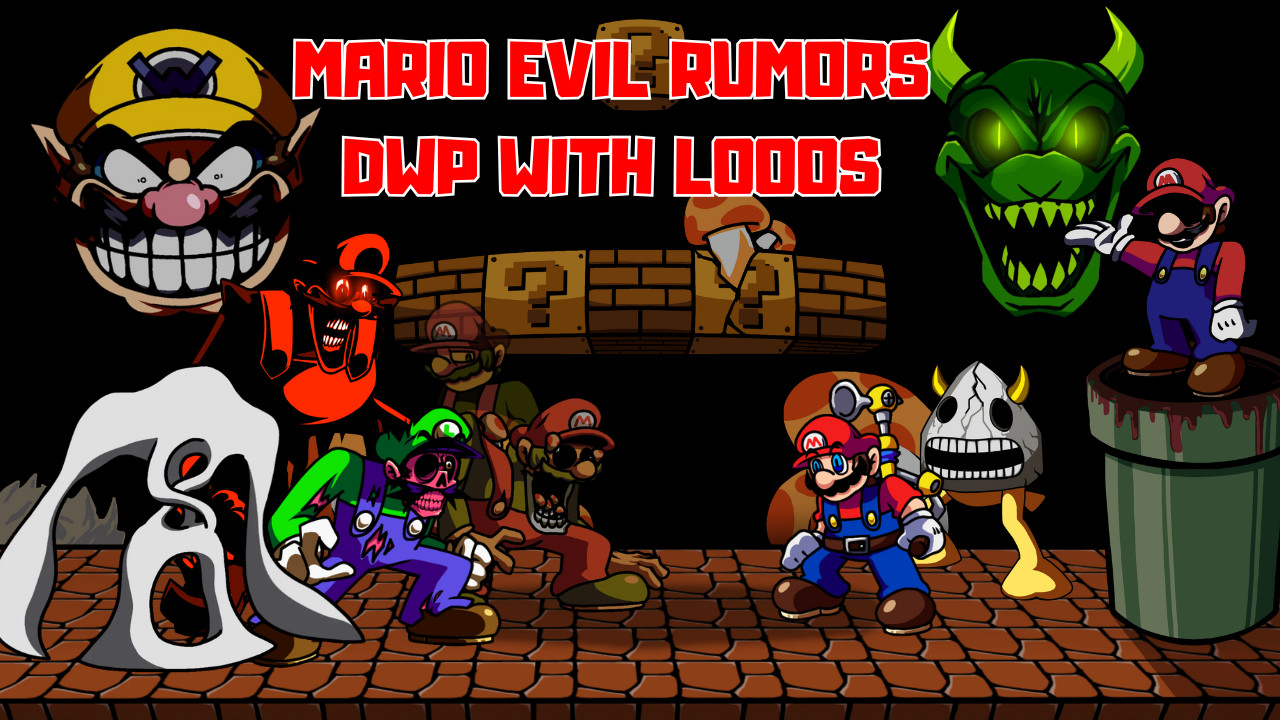 Mario Evil Rumors DWP WITH LOOPS Modding Tool for Friday Night Funkin' | FNF Modding Tools